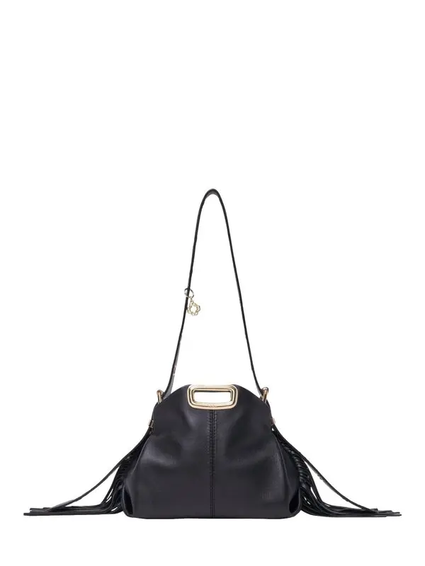 Maje Miss M Mini Bag With Gold-tone Handles - Black