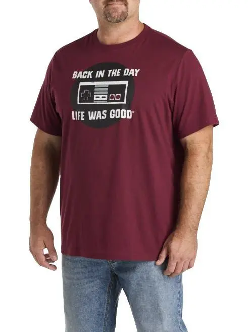 LIFE IS GOOD Big & Tall Back In The Day Graphic Tee - Maroon