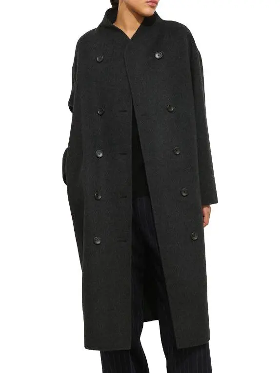 ALEX MILL Sophia Wool Blend Coat - Charcoal