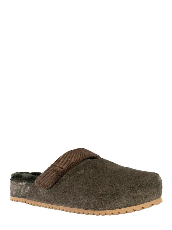 FLEKS Puente Genuine Shearling Lined Clog - Forest