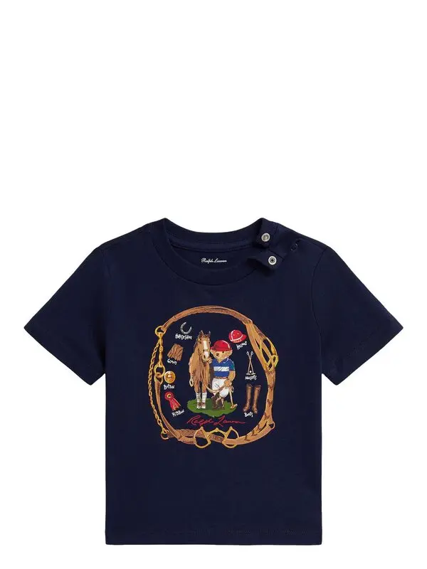 Ralph Lauren Polo Bear Cotton Graphic T-shirt - Bearnavy