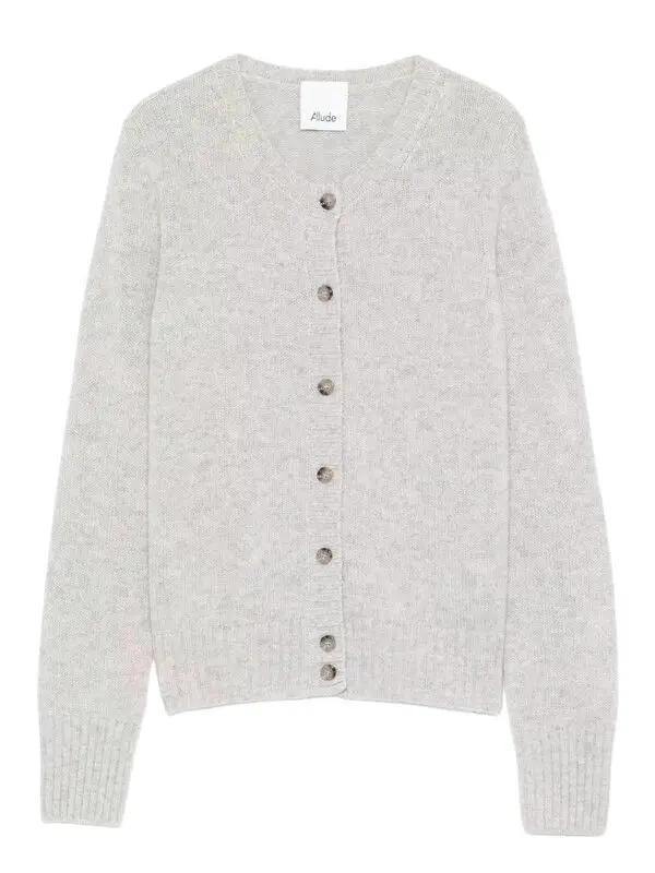 ALLUDE Button-up Cardigan - Grey