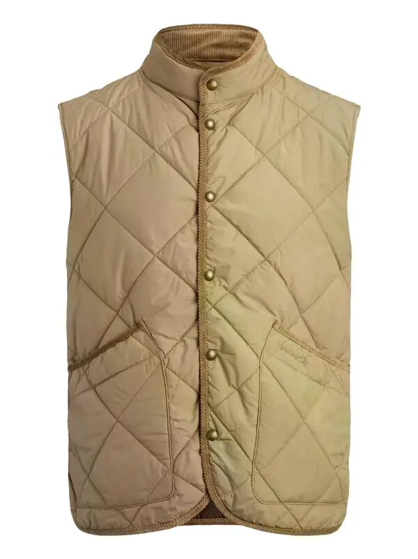 Ralph Lauren Quilted Gilet With Corduroy Trim - Neutrals