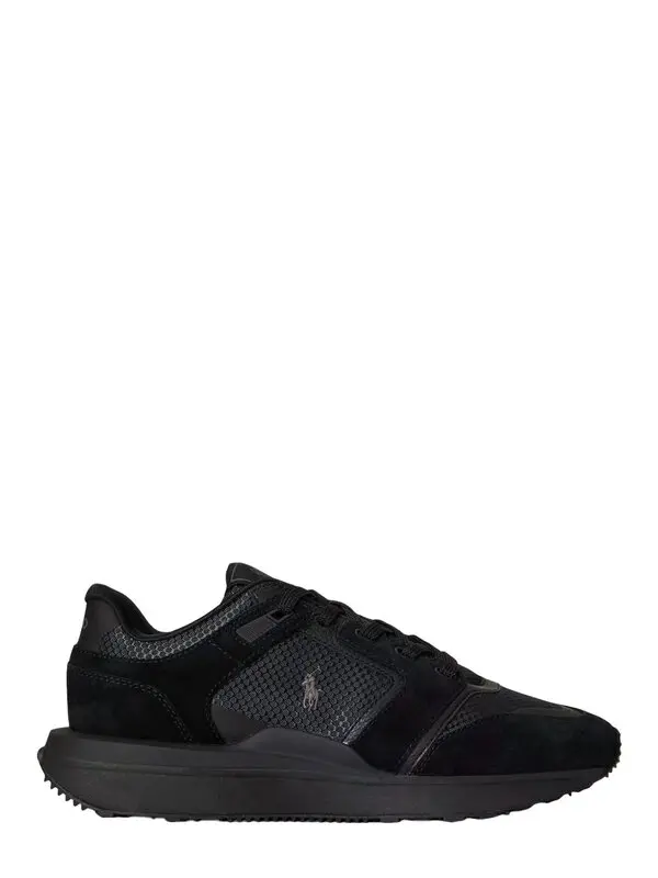 Polo Ralph Lauren Suede Leather Lace Sneakers - Black