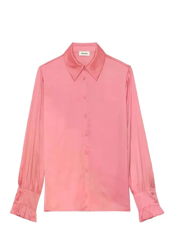 Zadig&Voltaire Thely Satin-finish Blouse - Pink