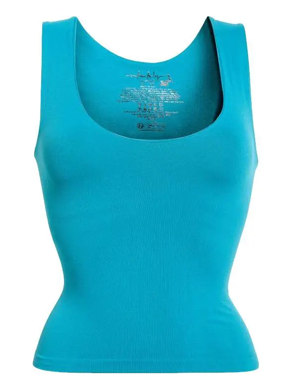Free People Clean Lines Seamless Crop Muscle Tank - Bayside
