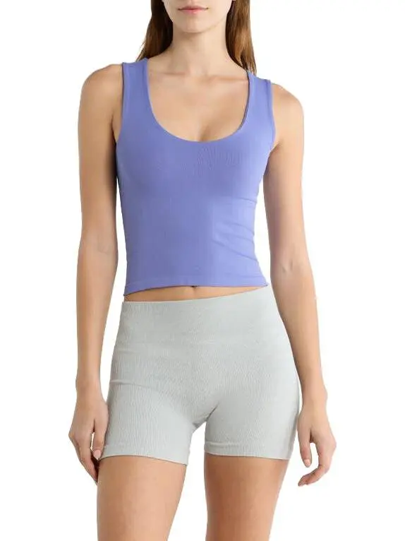 Free People Clean Lines Seamless Crop Muscle Tank - Peri