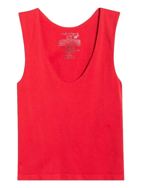 Free People Clean Lines Seamless Crop Muscle Tank - Salsa