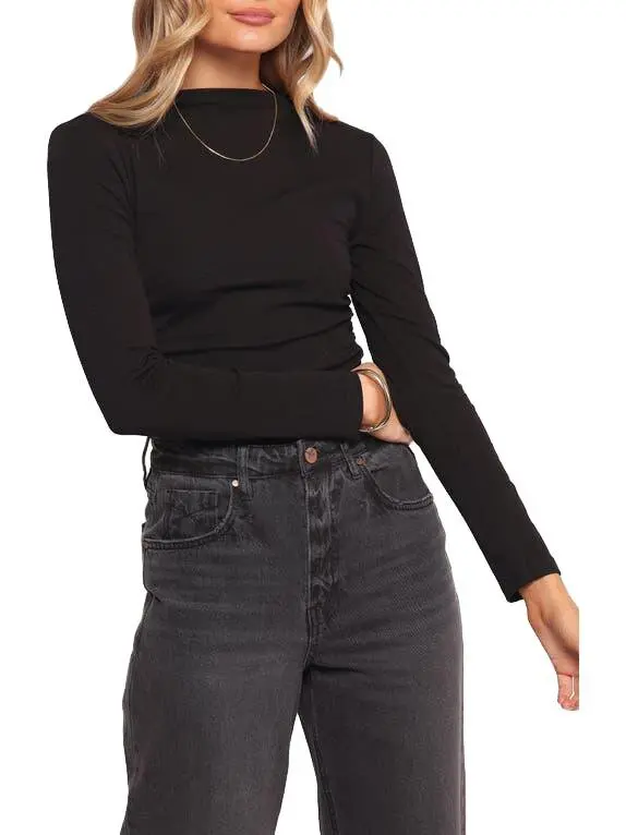 PETAL & PUP Nissa Long Sleeve Top - Black