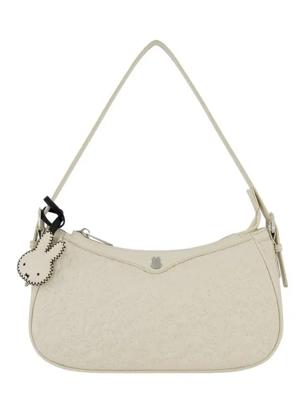 DANIELE NICOLE Miffy Quilted Shoulder Bag With Charm - White