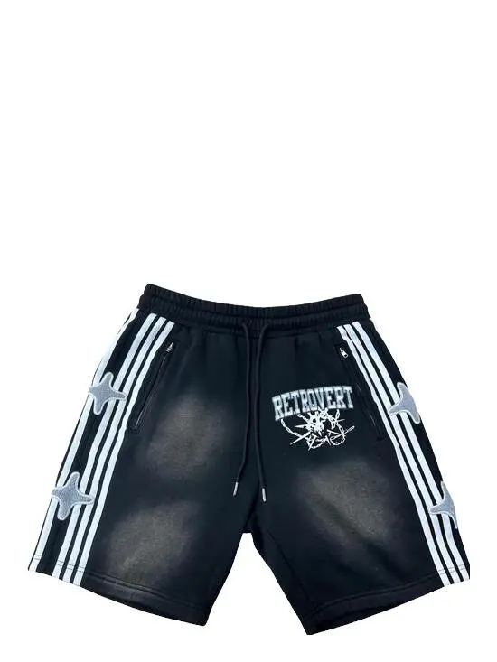 RETROVERT Star Track Shorts - Black