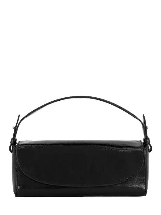 Vince Mini Sabrina Leather Top Handle Bag - Black