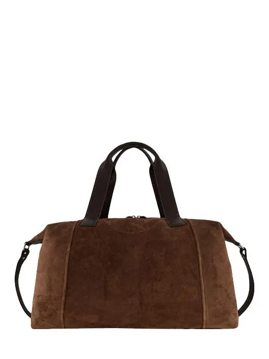 Vince Suede Duffle Bag - Chocolate