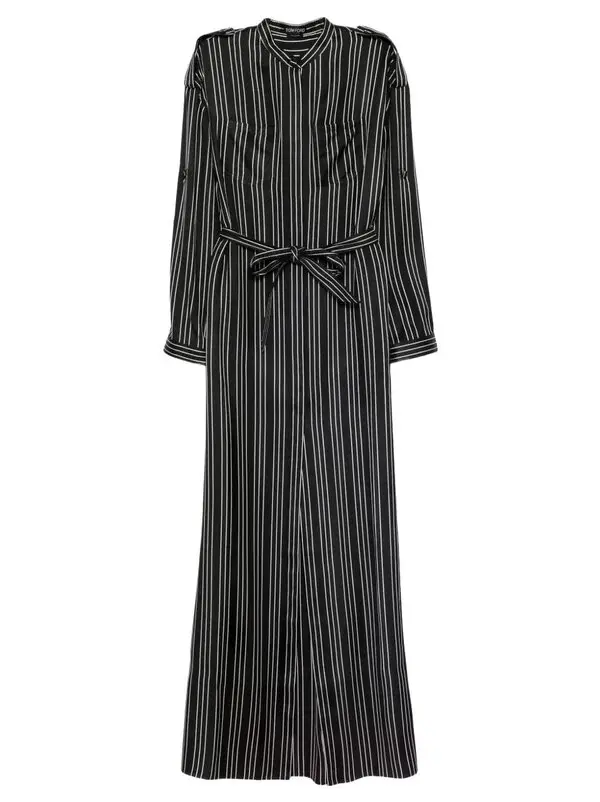 TOM FORD Striped Maxi Dress - Black