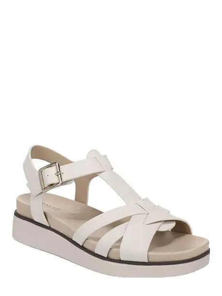 LIFESTRIDE Platform Wedge Sandals - Bone