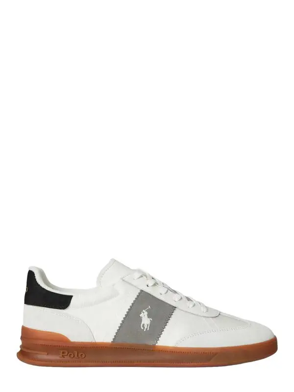 Polo Ralph Lauren Suede Logo-detail Sneakers - White