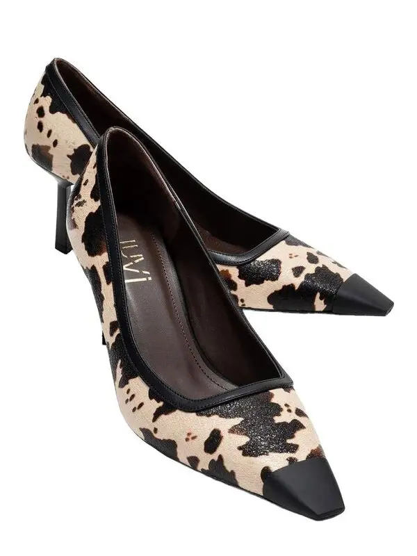 PROLOGUE SHOES Rona Pointed-toe Pumps - Leopard Printed