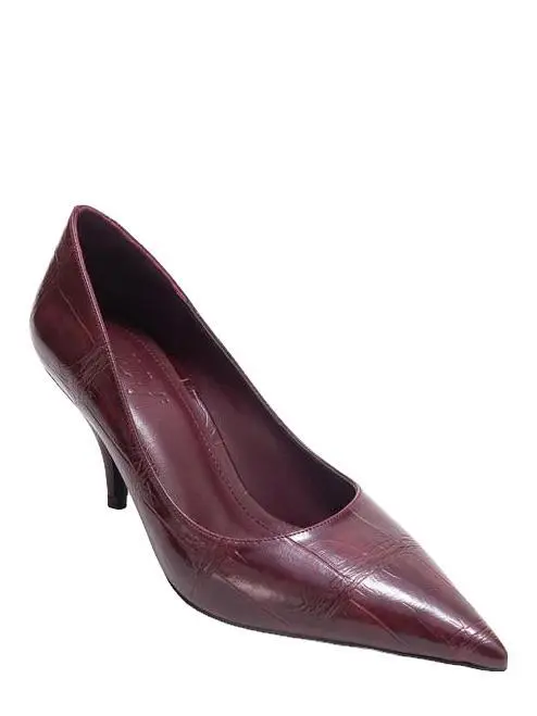 PROLOGUE SHOES Marcus Pointed Toe Pump - Burgundy Printed