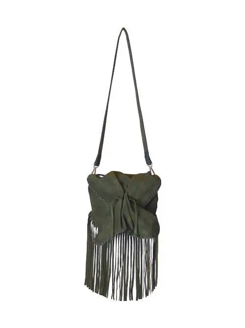 Carlos Falchi Butterfly Crossbody Bag - Olive