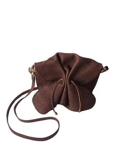 Carlos Falchi Medium Butterfly Lambskin Bag - Wax Brown