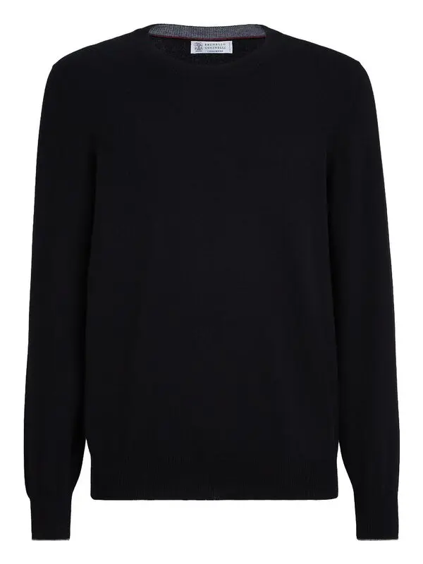 Brunello Cucinelli Cashmere Crewneck Sweater - Black