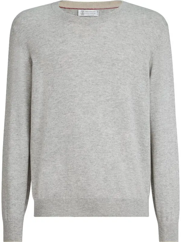 Brunello Cucinelli Cashmere Crewneck Sweater - Pebble