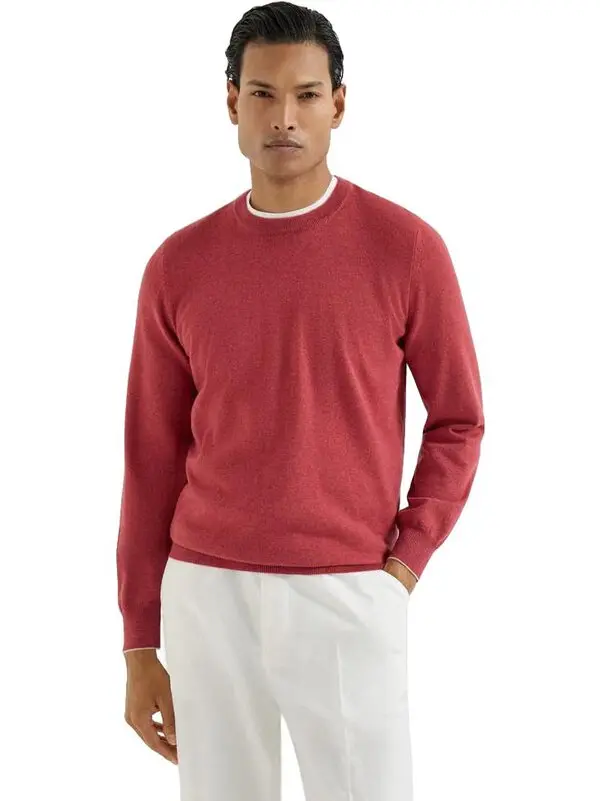 Brunello Cucinelli Cashmere Crewneck Sweater - Strawberry