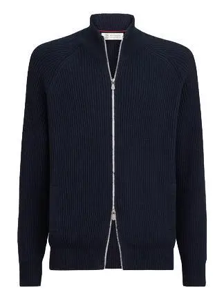 Brunello Cucinelli Malfilé Cotton Cardigan - Blue