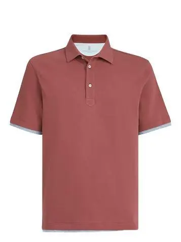 Brunello Cucinelli Piqué Polo Shirt - Coral