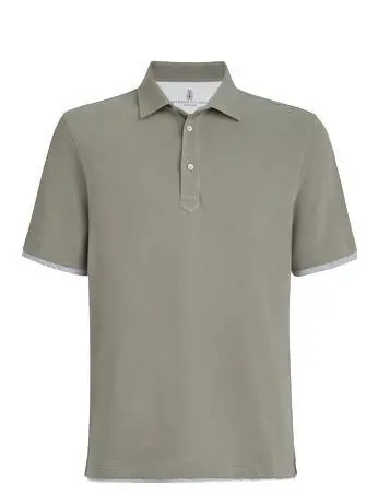 Brunello Cucinelli Piqué Polo Shirt - Khaki