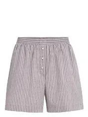 Brunello Cucinelli Pyjama-style Striped Shorts - Bordeaux
