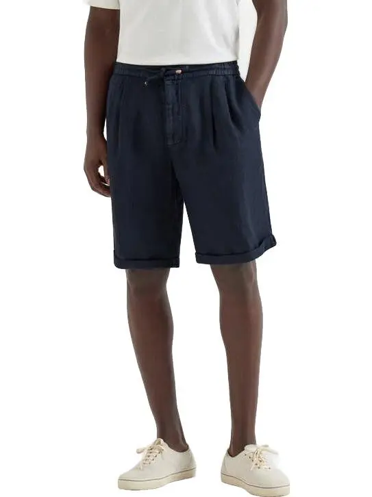Brunello Cucinelli Gabardine Bermuda Shorts - Navy Blue