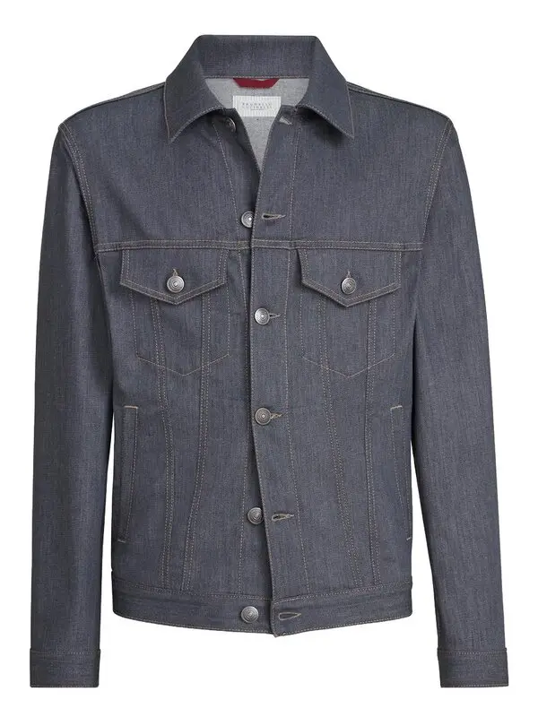 Brunello Cucinelli Denim Four-pocket Jacket - Medium Grey