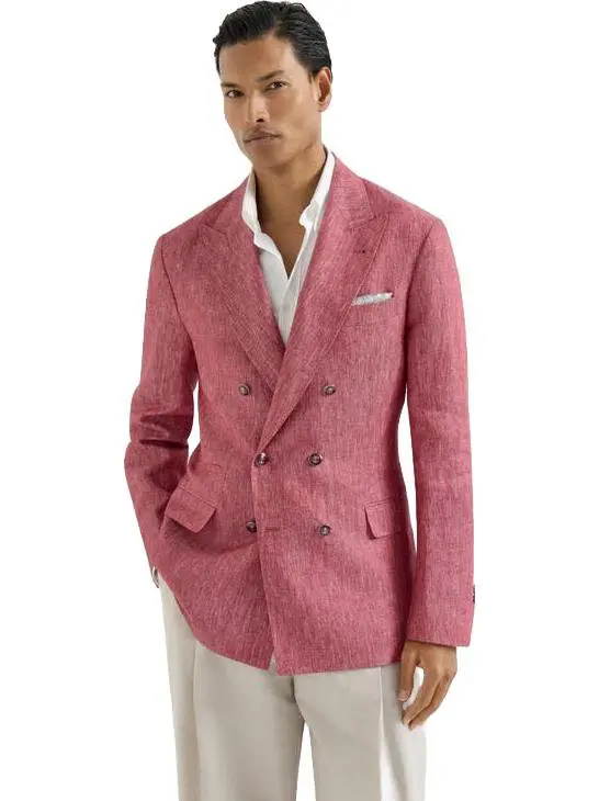Brunello Cucinelli Linen Denim Jacket - Strawberry