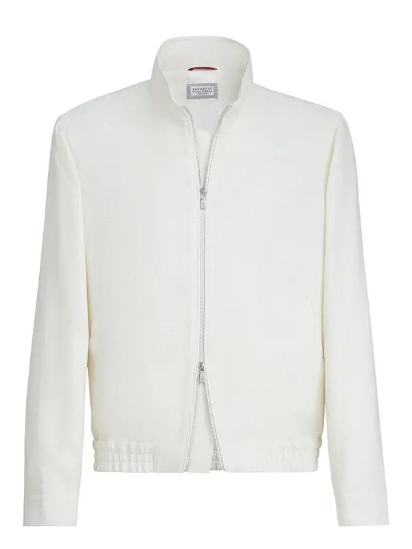 Brunello Cucinelli Outerwear Jacket With Stand Collar - Off-white