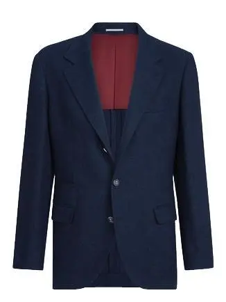 Brunello Cucinelli Hopsack Deconstructed Blazer - Navy Blue