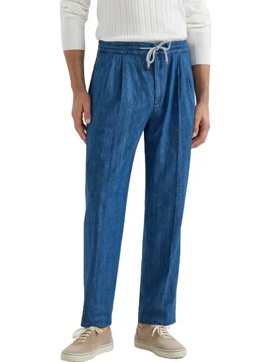 Brunello Cucinelli Lightweight Denim Trousers - Medium Denim
