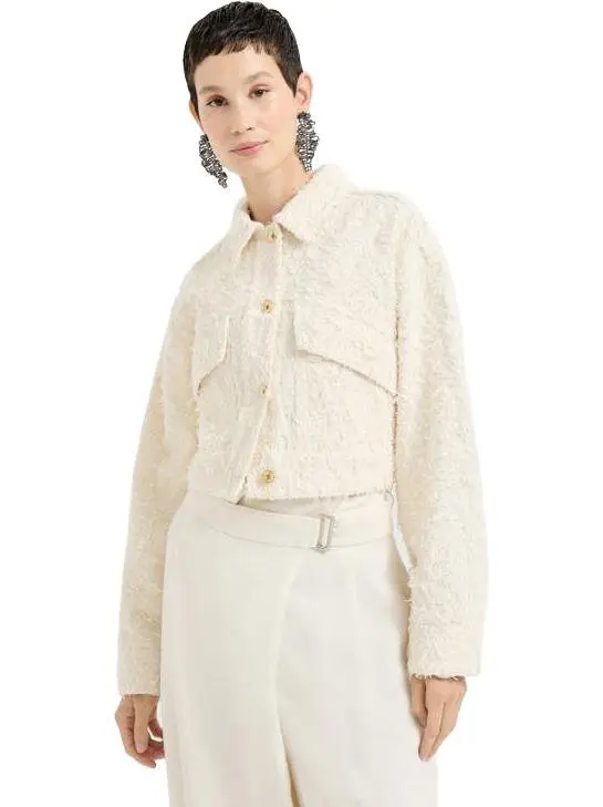 Brunello Cucinelli Denim Outerwear Jacket - Ivory