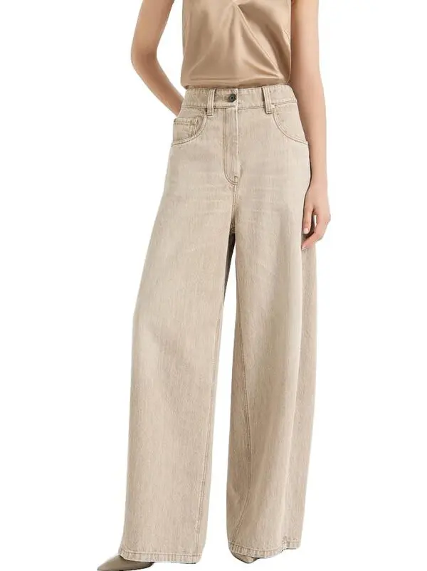 Brunello Cucinelli Authentic Denim Trousers - Beige