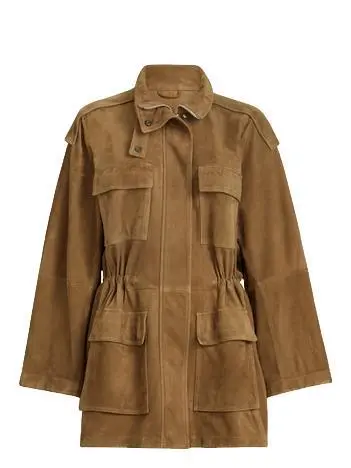Brunello Cucinelli Suede Safari Jacket - Brown