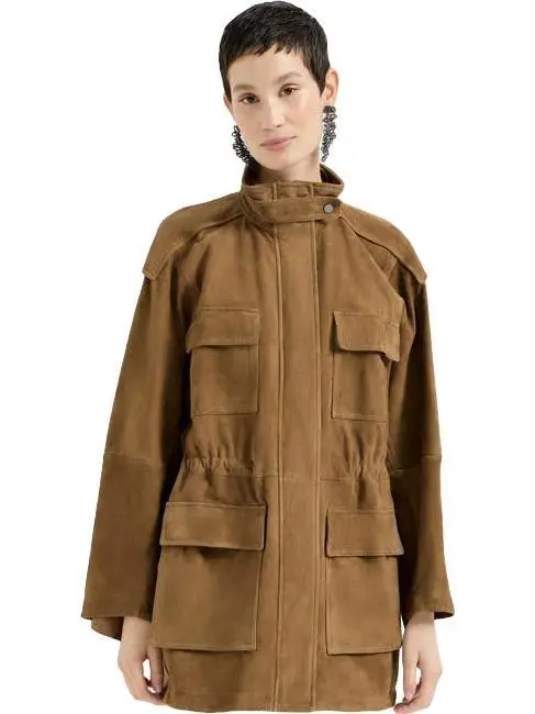 Brunello Cucinelli Suede Safari Jacket - Brown