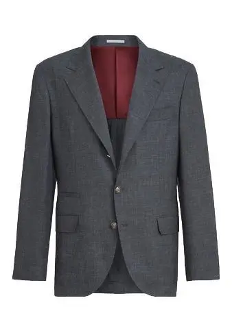 Brunello Cucinelli Blazer With Metal Buttons - Dark Grey