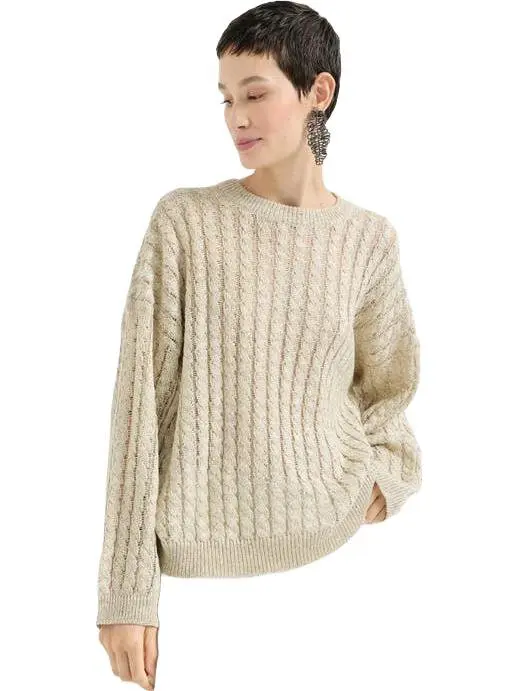 Brunello Cucinelli Cable Knit Sweater - Beige
