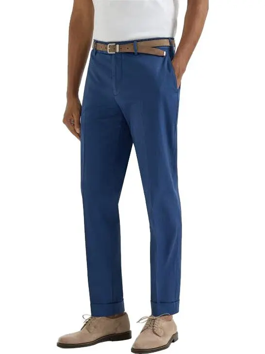 Brunello Cucinelli Comfort Gabardine Trousers - Denim