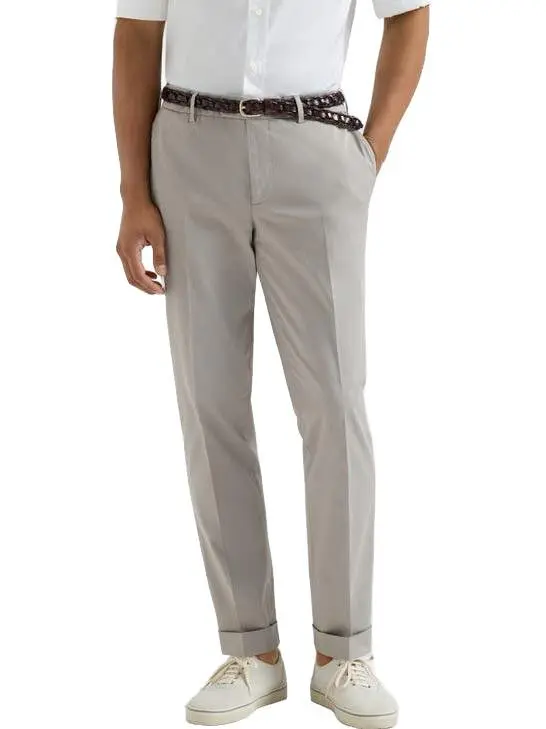 Brunello Cucinelli Comfort Gabardine Trousers - Light Grey
