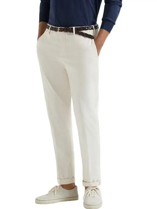 Brunello Cucinelli Comfort Gabardine Trousers - Off-white