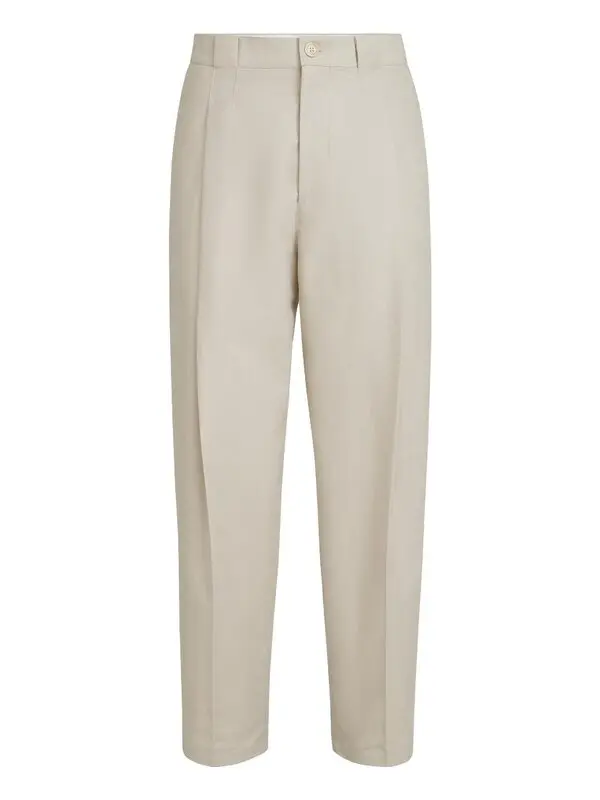 Brunello Cucinelli Cotton And Linen Panama Trousers - Yuta