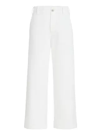 Brunello Cucinelli Chino Crop Trousers - White