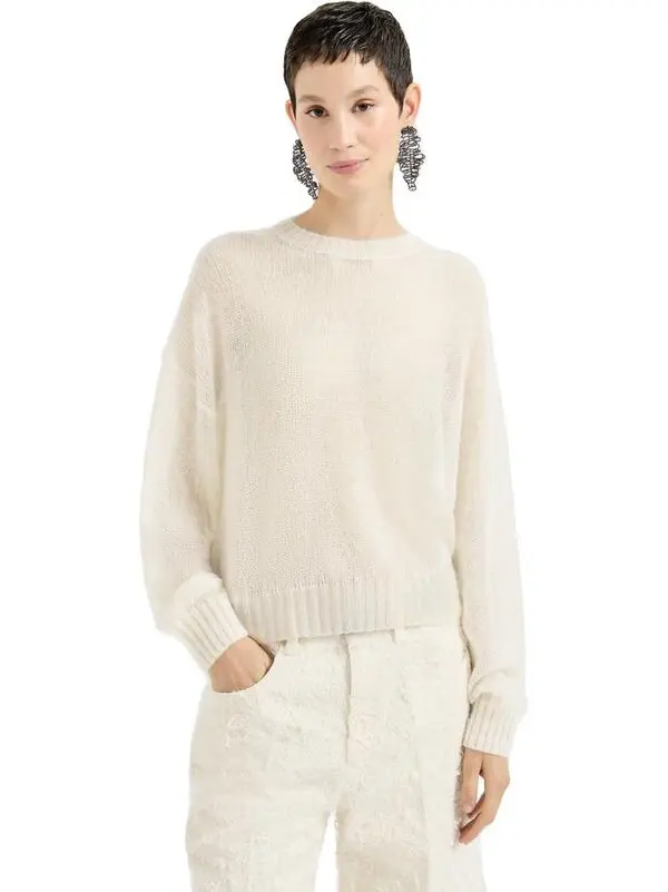 Brunello Cucinelli Mohair And Wool Sweater - Ivory