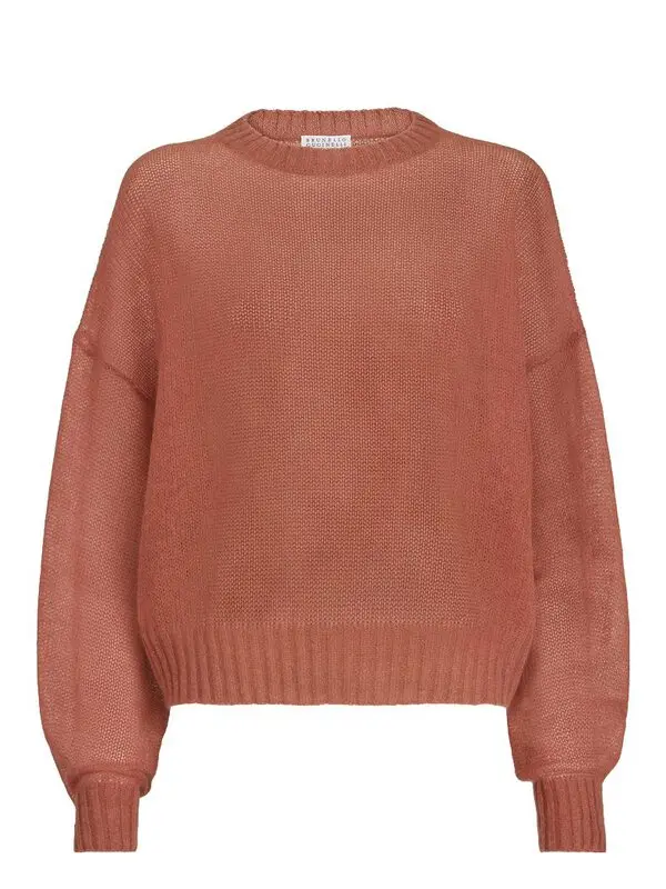 Brunello Cucinelli Mohair And Wool Sweater - Orange